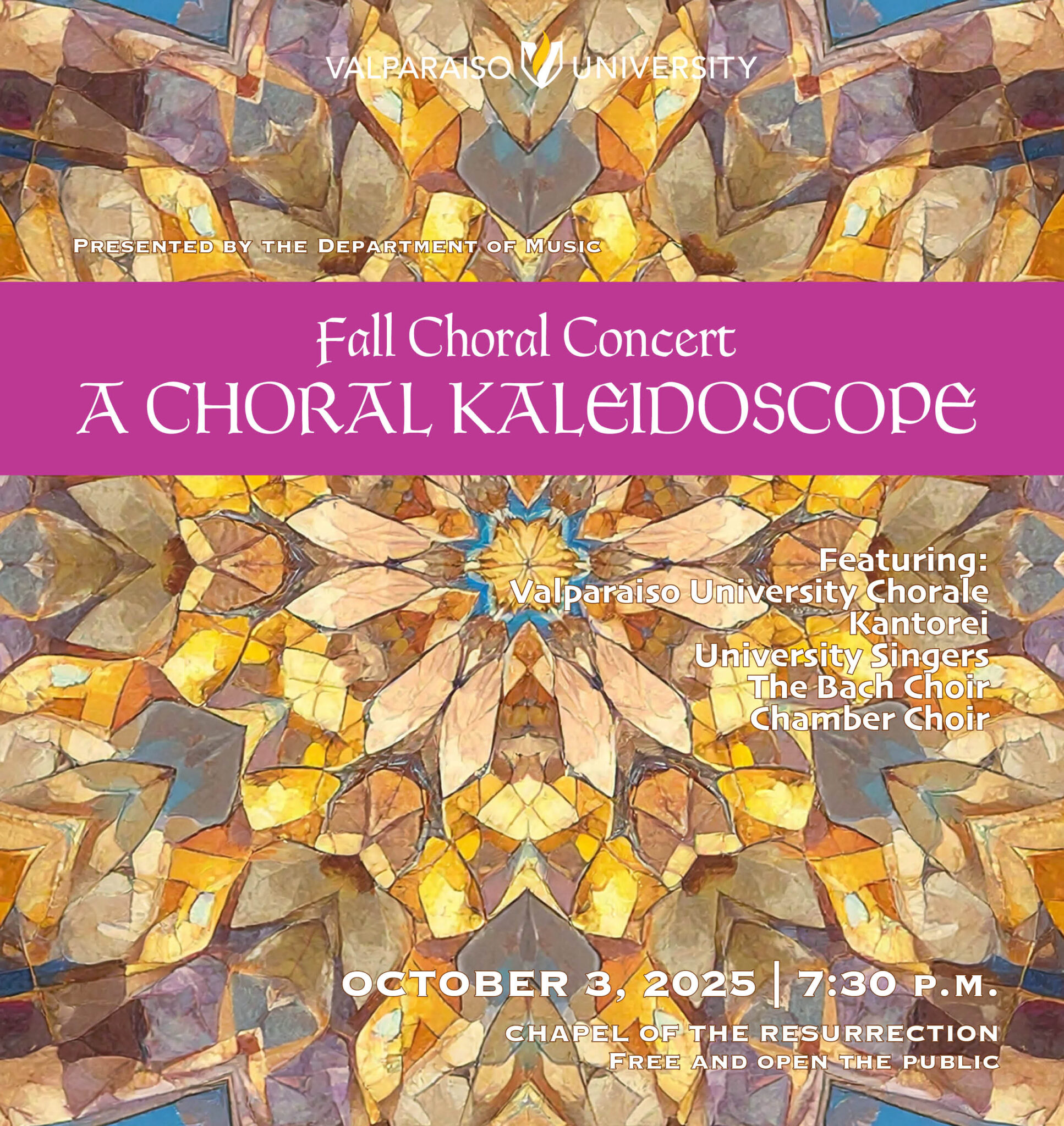 Fall Choral Concert: A Choral Kaleidoscope – Valparaiso University Intranet